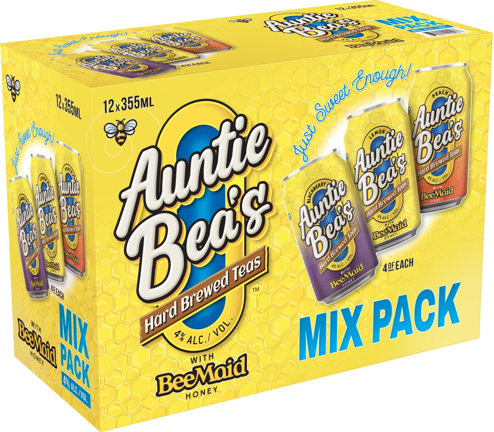 Auntie Bea's Hard Brewed Teas Mix Pack 12 x 355ml – Farmery Estate ...